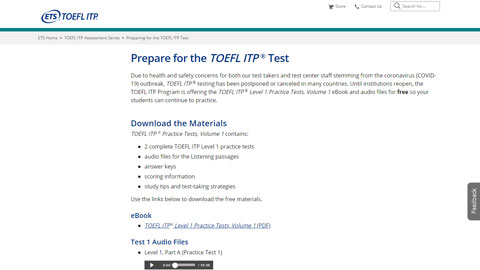 サンプル問題・テスト対策 | TOEFL ITPテスト（団体向けTOEFLテスト） | TOEFLテスト日本事務局